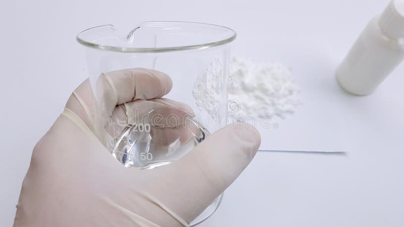 Preparation of a solution stock photo. Image of test - 137948378