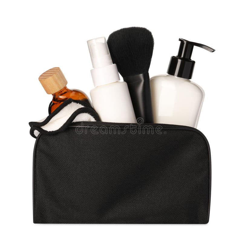 Preparation for Spa. Compact Toiletry Bag with Different Cosmetic ...