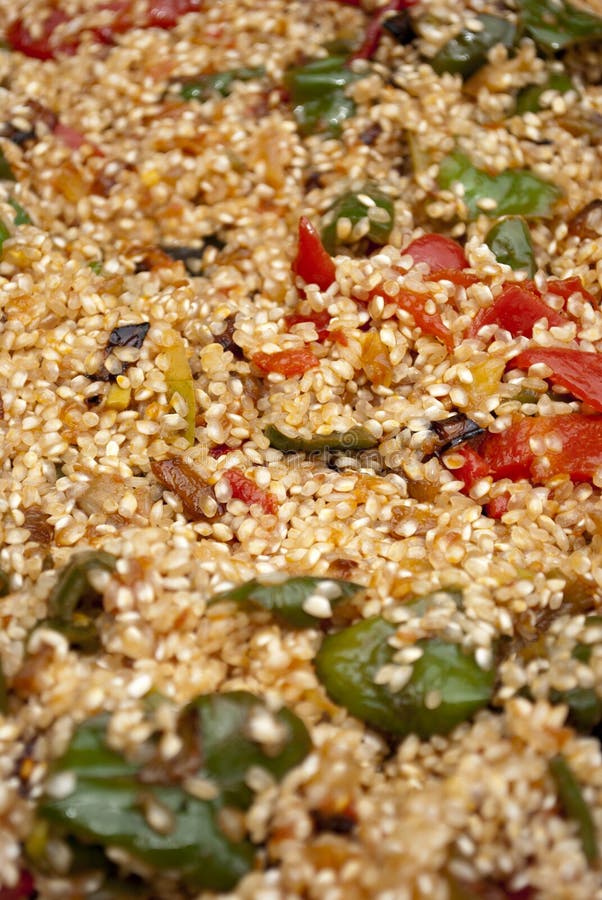 Preparation of a Spanish Paella. Stock Photo - Image of mediterranean ...