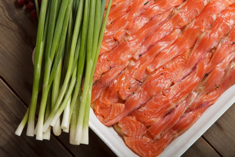 Preparation of Swedish Fish Baked Pudding Stock Image - Image of slices ...