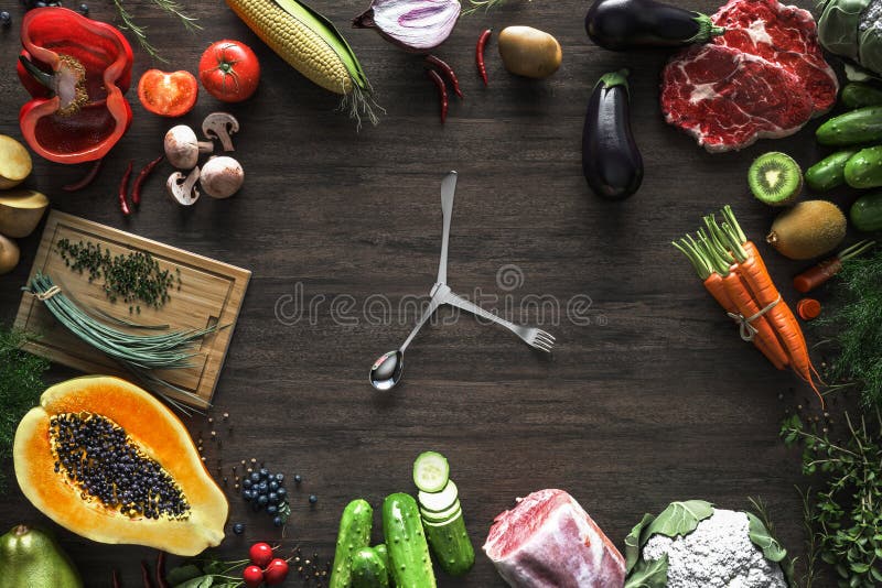 Preparation Time Icon Set. Cook Time Signs. Vector Symbols with Pan ...