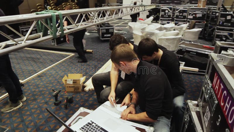 Event Staff Preparing Outdoor Party Tent Stock Footage - Video of ...