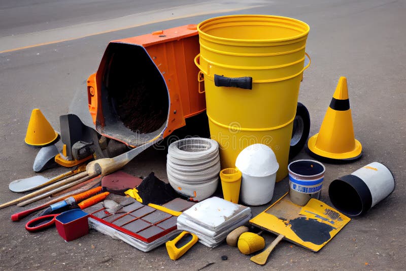Preparation of Tools and Materials Needed for Road Surface Repair ...