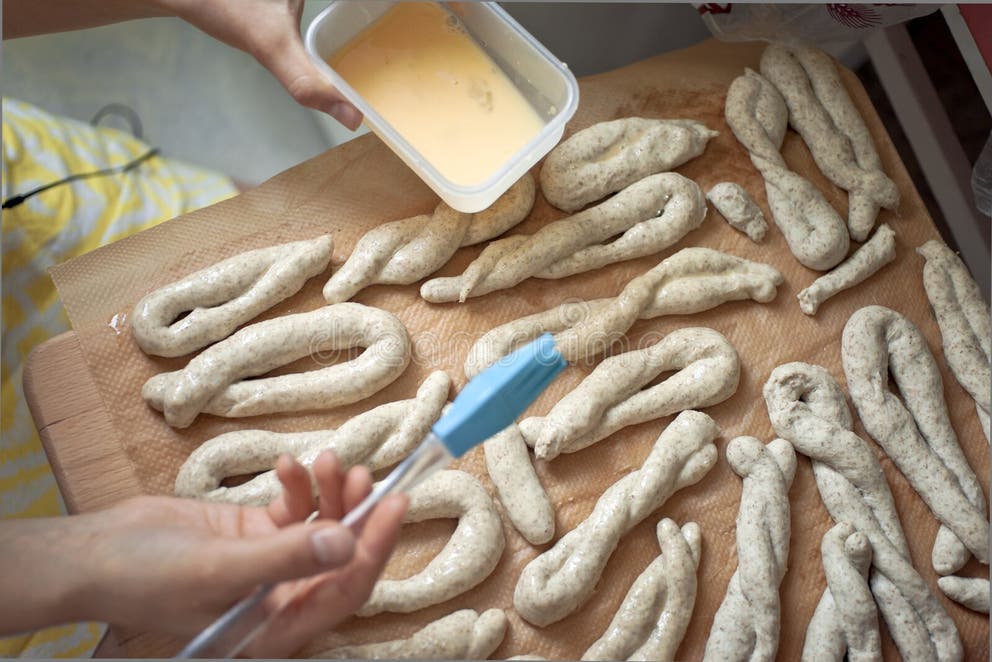Preparations before Baking Bread Stock Photo - Image of culinary ...