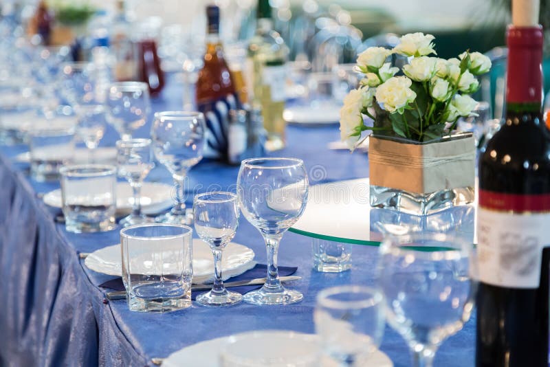 The Preparations for the Banquet or Buffet. a Gala Reception Stock ...