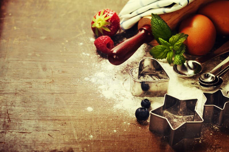 Preparations for Homemade Baking Stock Photo - Image of wheat, rolling ...