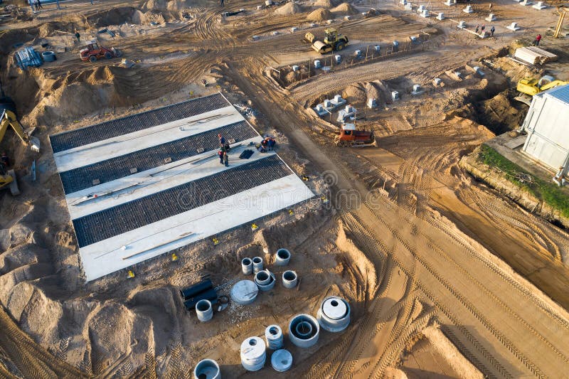 Preparatory Work on the Construction Site for the Construction of an ...