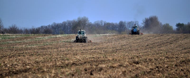 Prepare the Area for Planting Stock Image - Image of work, plowing ...
