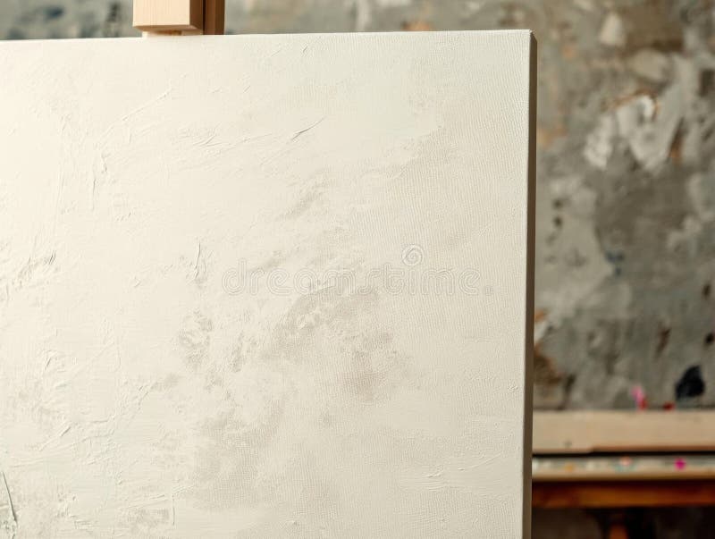 Prepare a Blank Textured Canvas for Painting Stock Illustration ...