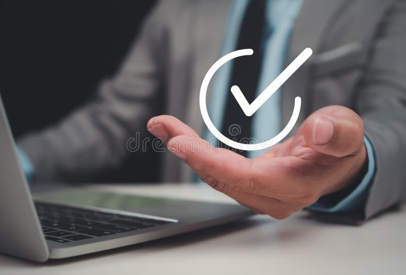 Prepare Check and Approve Concept, Businessman Checks Transaction ...