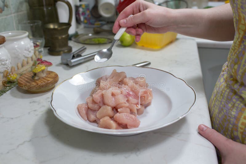 Prepare chicekn breast. stock image. Image of body, polish - 31123049