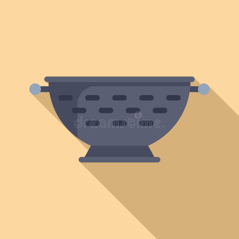 Prepare Colander Icon Flat Vector. Dish Tool Kit Stock Vector ...