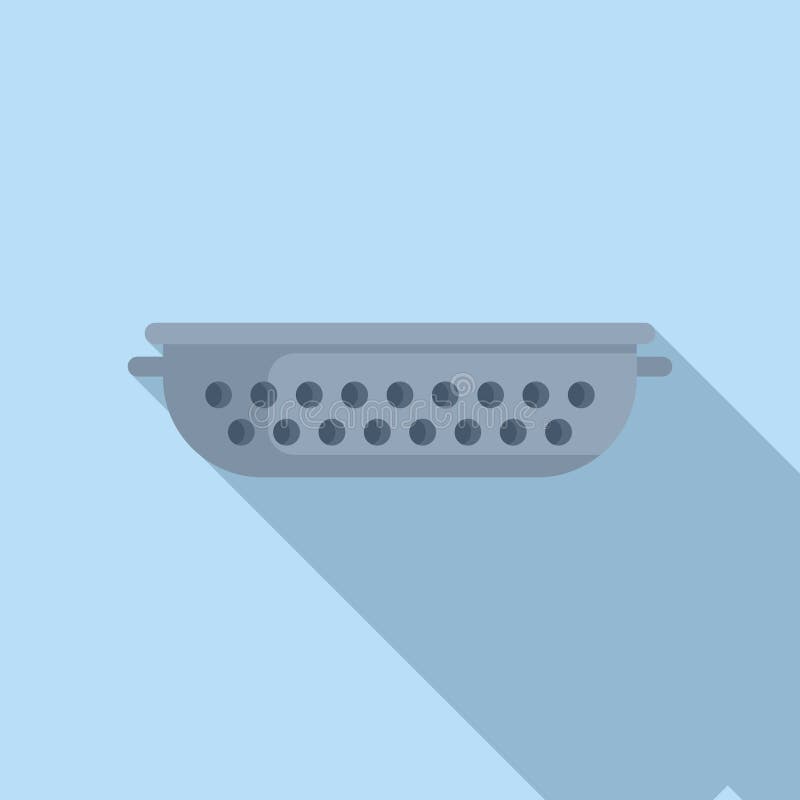 Prepare Colander Icon Flat Vector. Sieve Metal Stock Vector ...