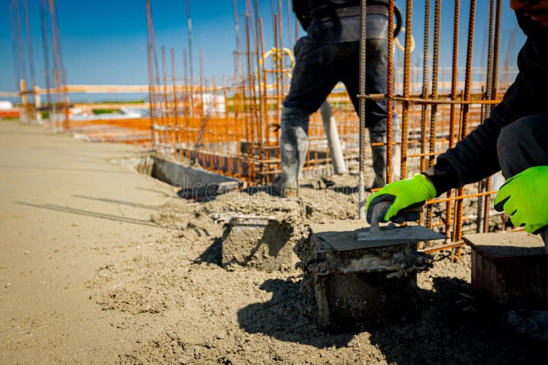 Prepare Fresh Concrete Cube Mold Compressive Strength Test Cement ...