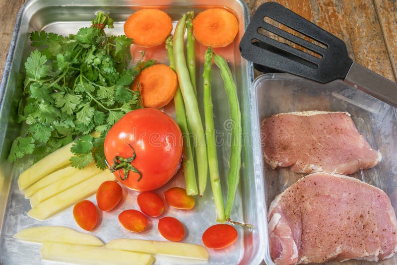 Prepare Ingredients for Cooking Stock Image - Image of food, pork: 64257401