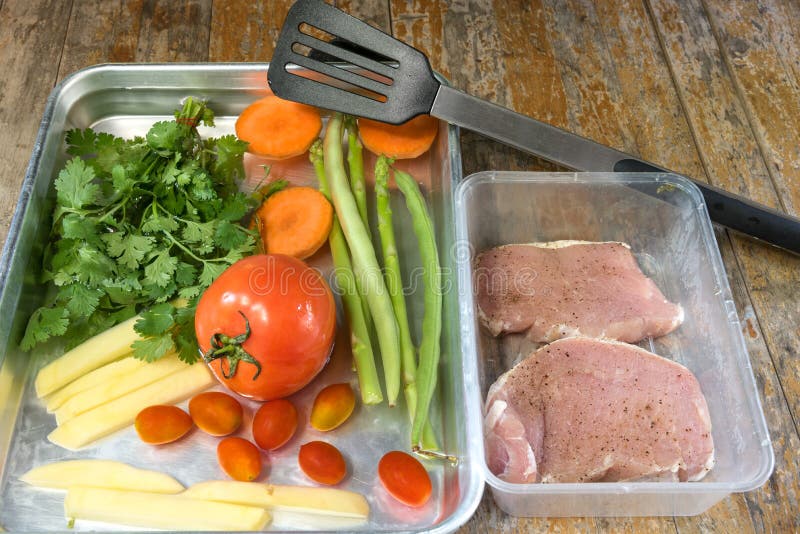 Prepare Ingredients for Cooking Stock Image - Image of potato, diet ...