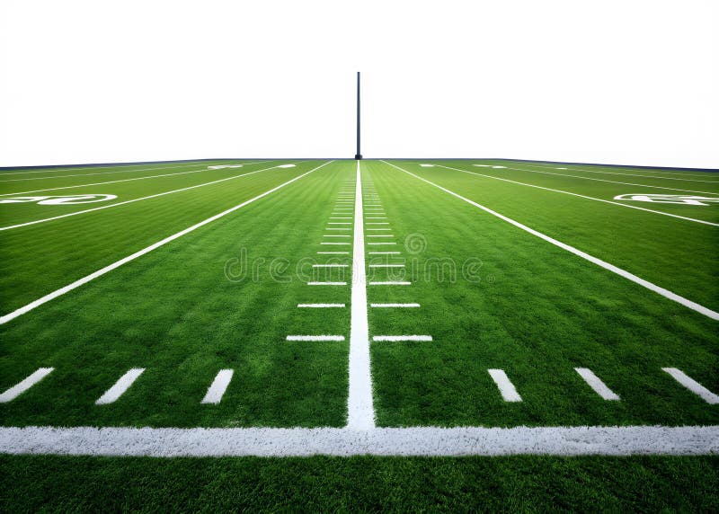 Thrilling American Football Game Awaits on Pristine Rectangular Field ...