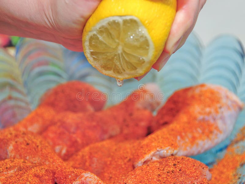 We prepare meat stock photo. Image of cooking, acid, lemon - 13203686