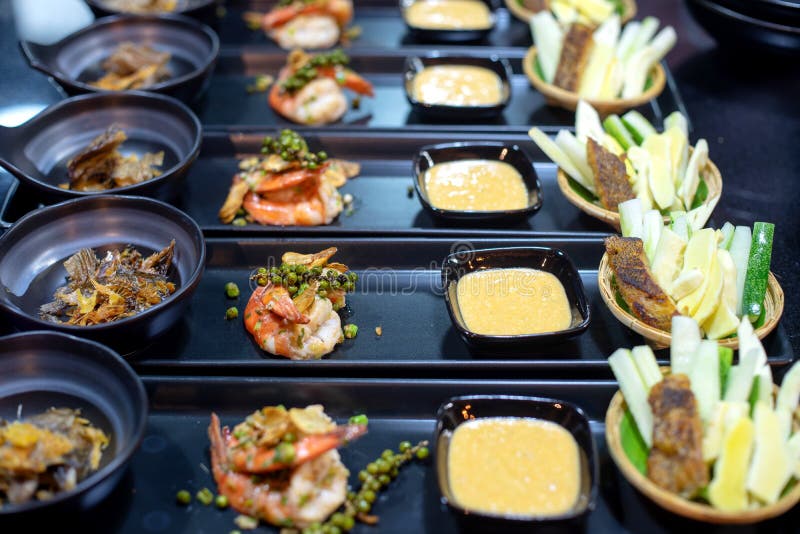 Prepare Set for Thai Food in Dinner Individual Stock Photo - Image of ...