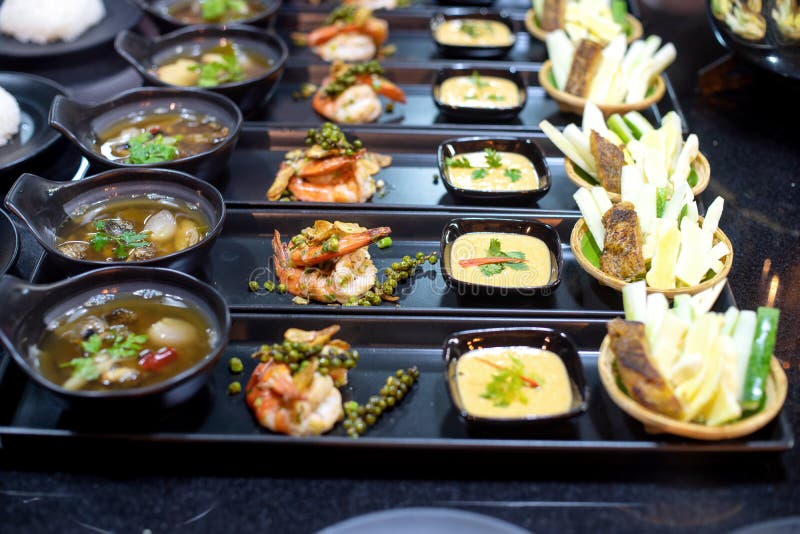 Prepare Set for Thai Food in Dinner Individual Stock Photo - Image of ...