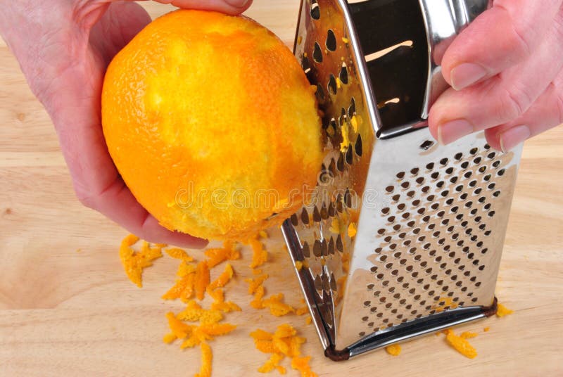 Prepare Sweet Orange Peel for Baking Stock Image - Image of health ...