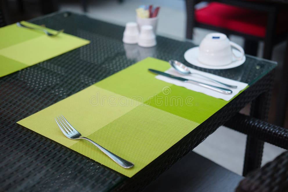 Prepare a Table Setting for Breakfast Stock Image - Image of event ...