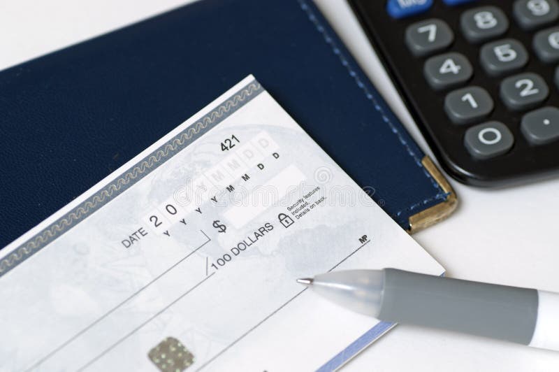 Write a Check To Pay the Credit Card Bill Stock Photo - Image of ...