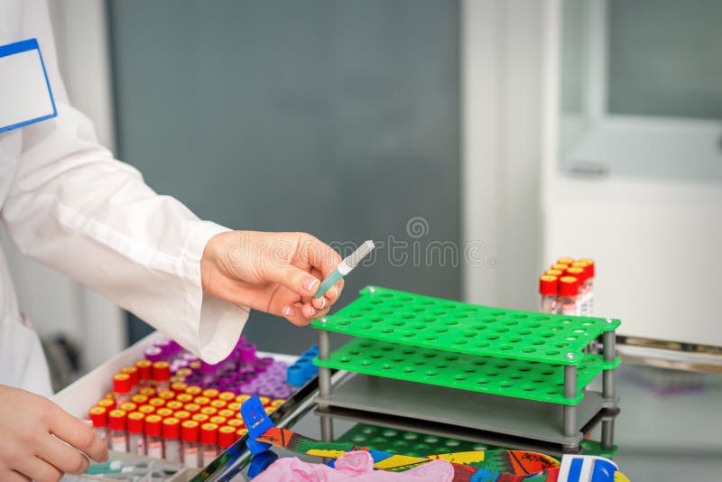 Prepare Tools for Blood Sampling Stock Photo - Image of hematology ...