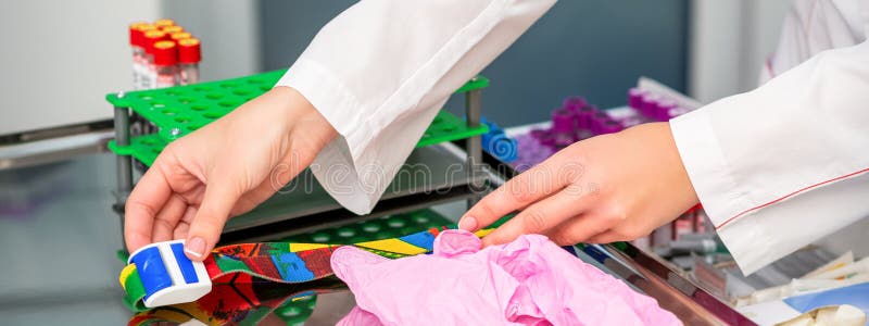Prepare Tools for Blood Sampling Stock Photo - Image of person, health ...