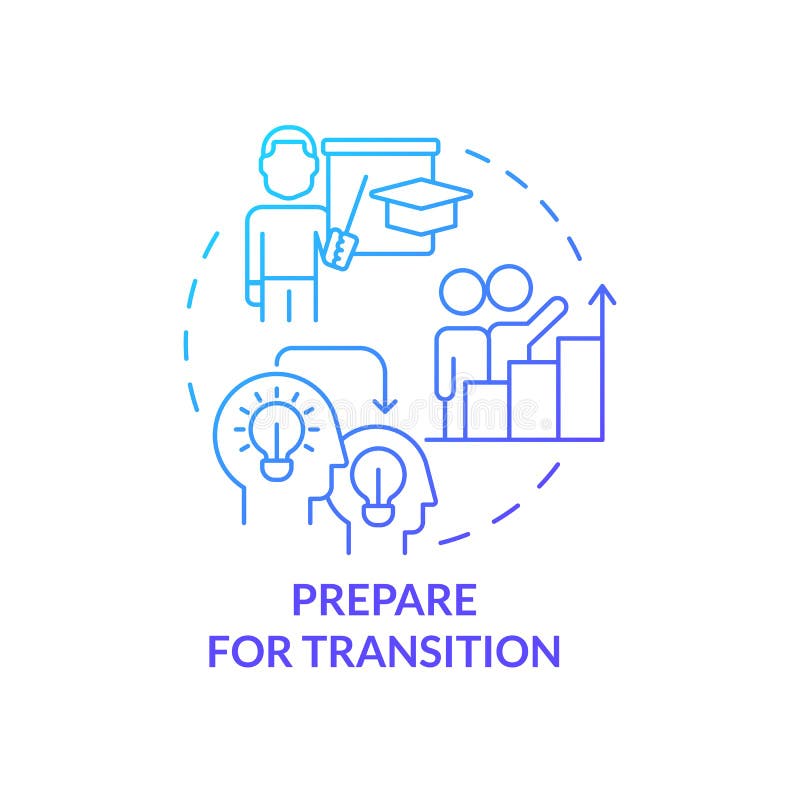 Prepare for Transition Blue Gradient Concept Icon Stock Vector ...