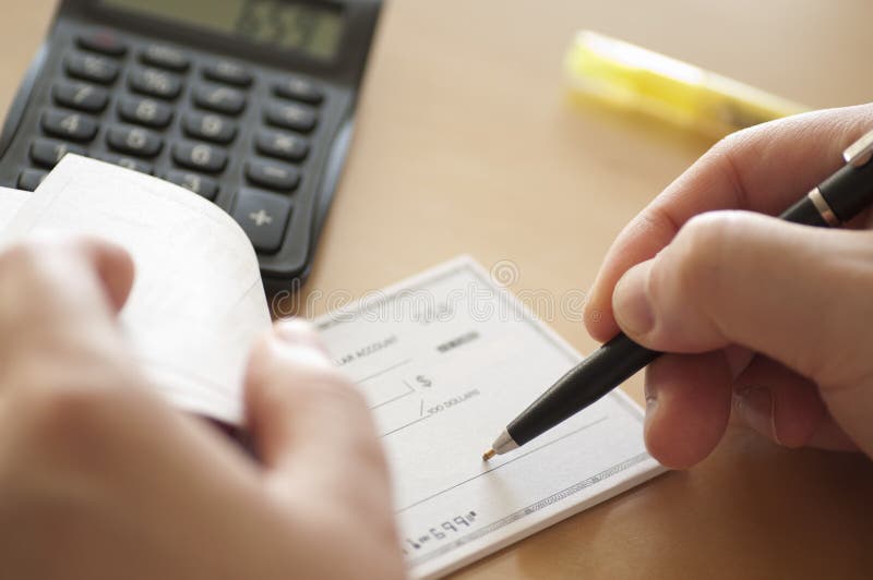 Writing a check stock photo. Image of closeup, corporate - 1953970