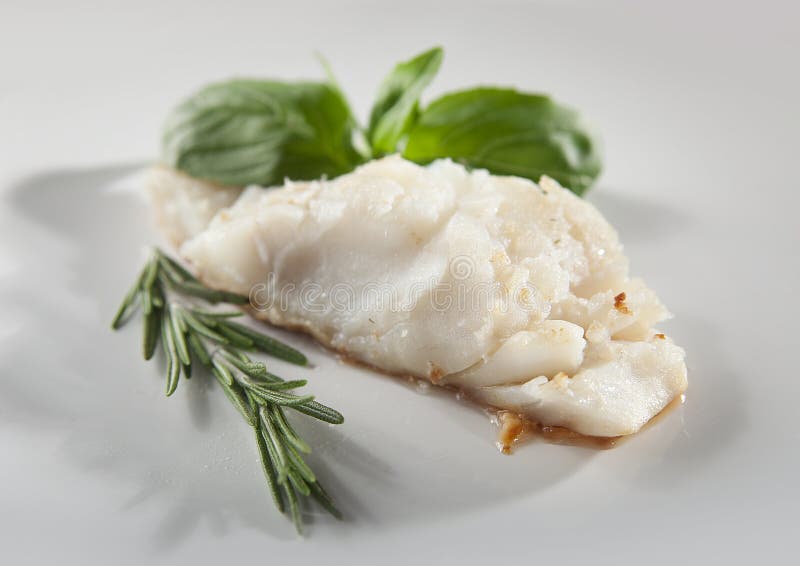 Cod fish plate stock image. Image of thyme, appetizers - 339361