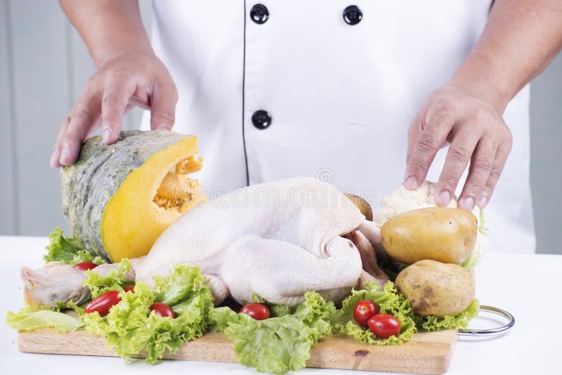 Prepared Cooking Raw Chicken Stock Image - Image of person, fresh: 47047375