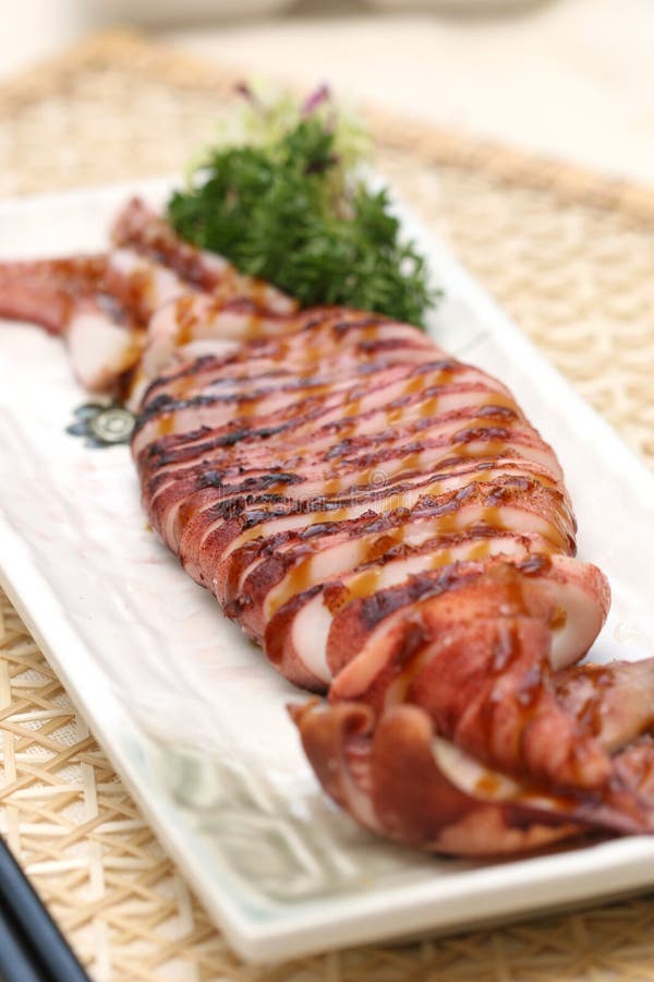 Prepared and Delicious Sleeve-fish Taken in Studio Stock Image - Image ...