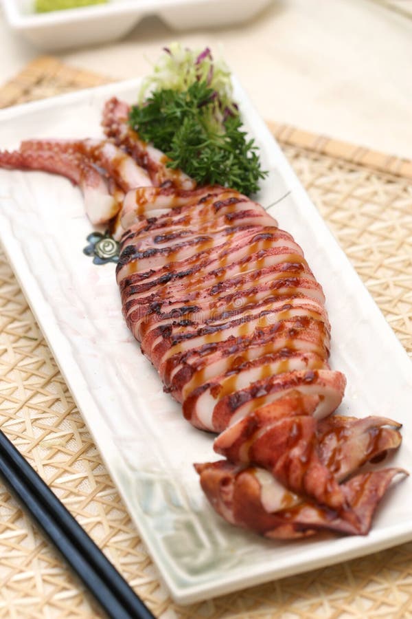 Prepared and Delicious Sleeve-fish Taken in Studio Stock Image - Image ...