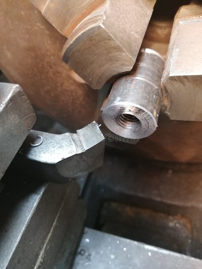 Prepared Fixed Tool for Turning Stock Image - Image of working, iron ...