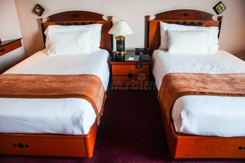 Prepared fresh bed, scene stock image. Image of evening - 50877213