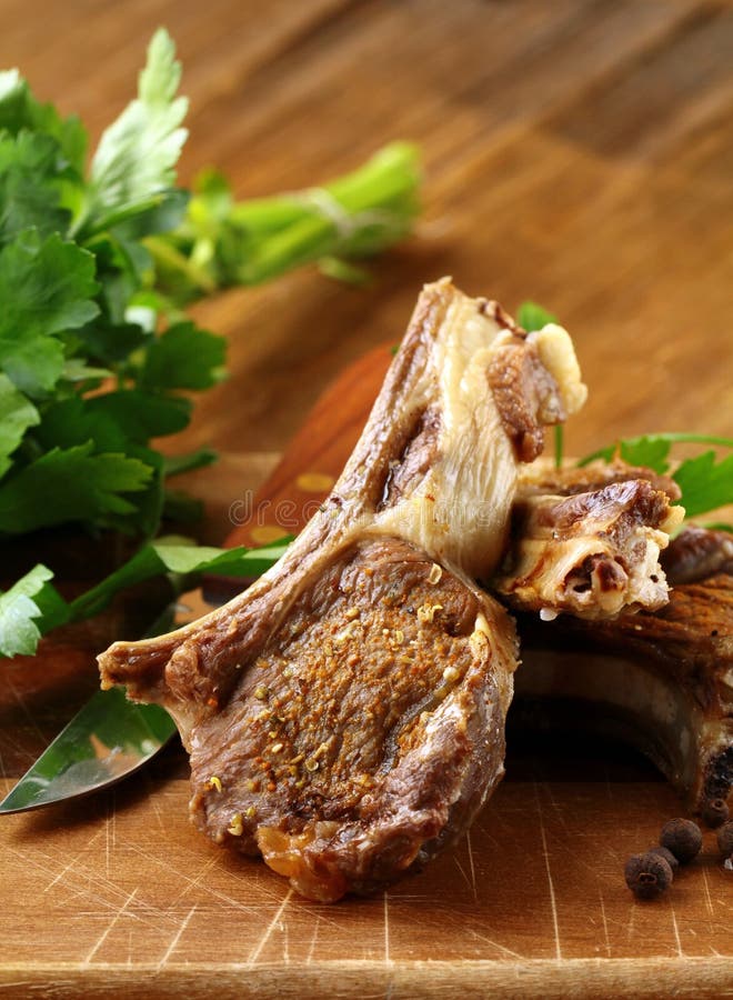 Prepared Lamb meat stock image. Image of macro, cooking - 27434099