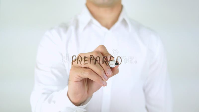 Prepared, Man Writing on Glass Stock Photo - Image of woman, adult ...