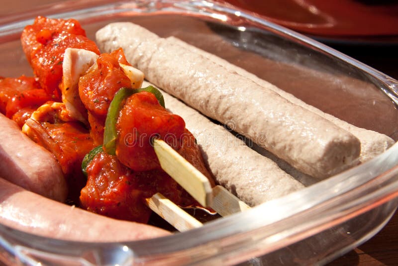 Prepared Meat for the Barbecue Stock Image - Image of marinated ...