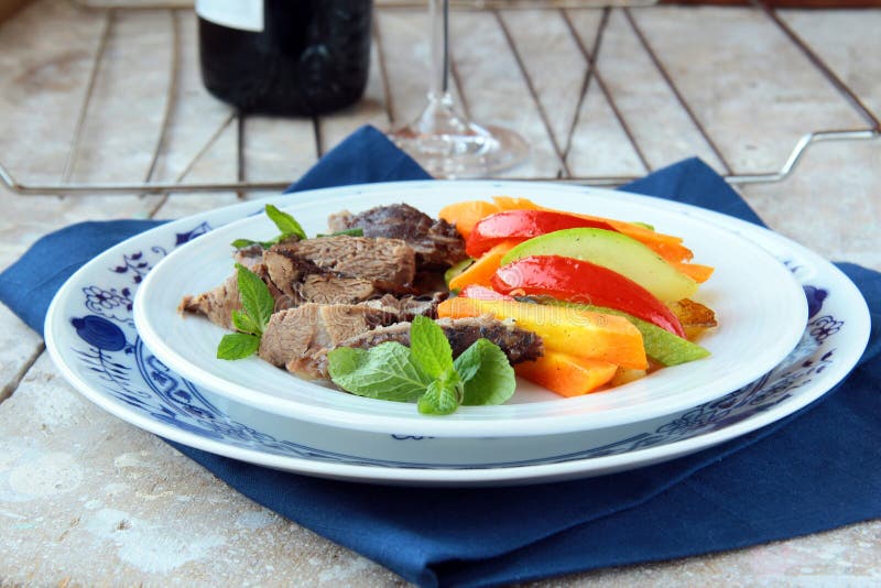 Prepared meat grilled stock photo. Image of vegetable - 17043104