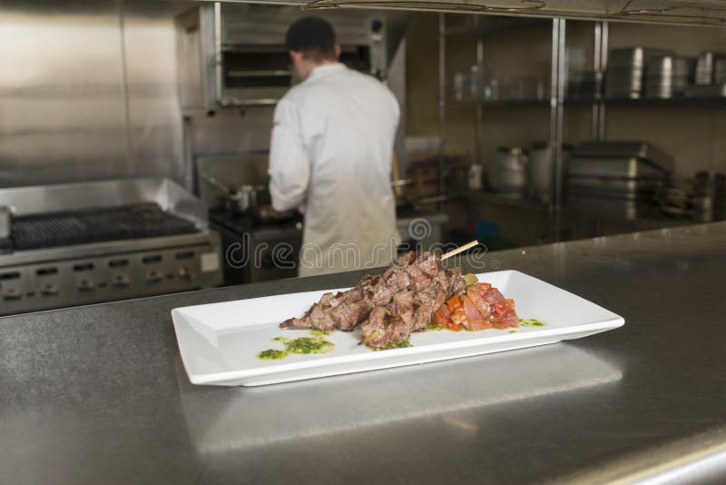 Prepared Meat Plate stock photo. Image of modern, chef - 60487006