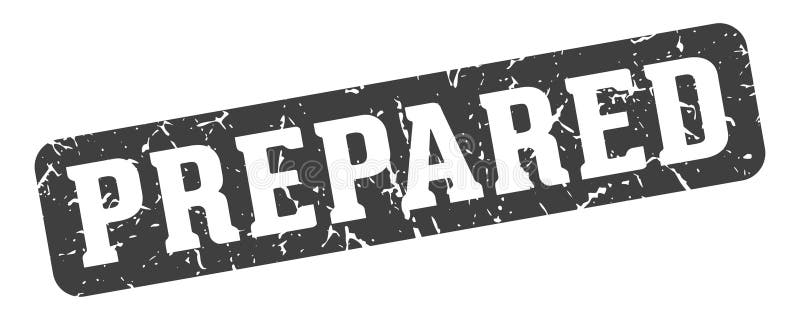 Prepared Rectangular Sign. Prepared Stamp Stock Vector - Illustration ...