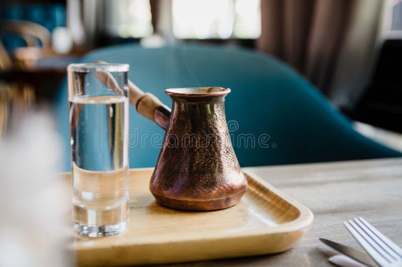 Prepared Set of Traditional Turkish Coffee Drinking Ceremony for ...