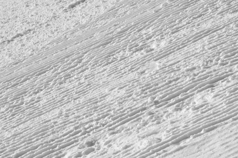 Prepared Ski Slope, Snow Pattern Made By Snowplow Stock Image - Image ...