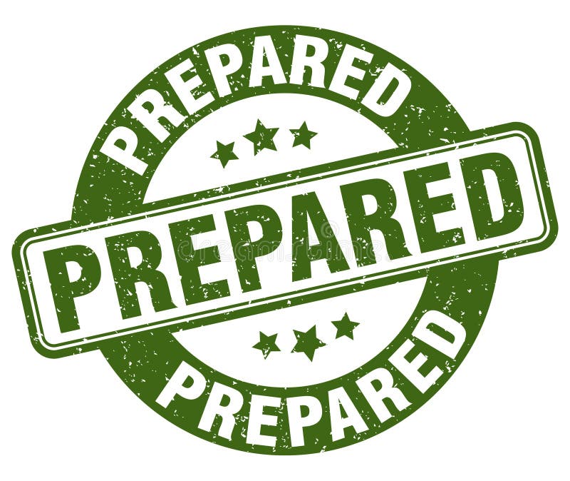 Prepared Stamp. Prepared Label. Round Grunge Sign Stock Vector ...