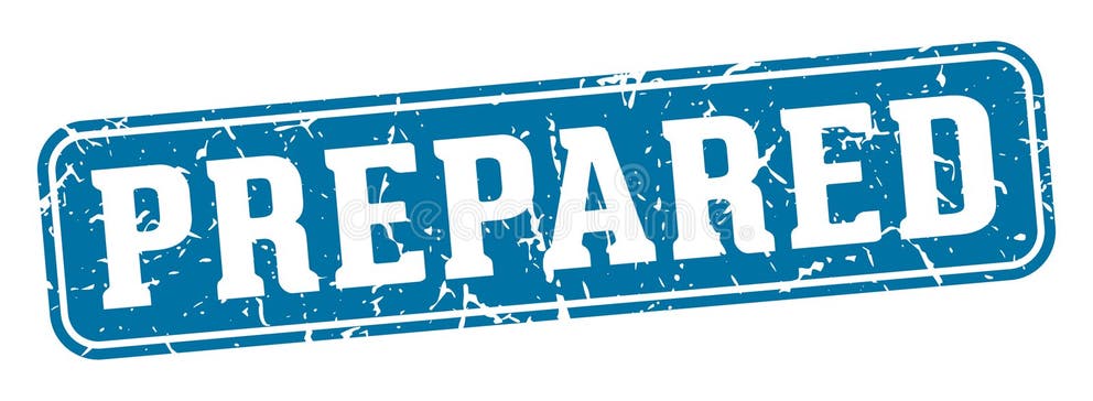 Prepared Rectangular Sign. Prepared Stamp Stock Vector - Illustration ...