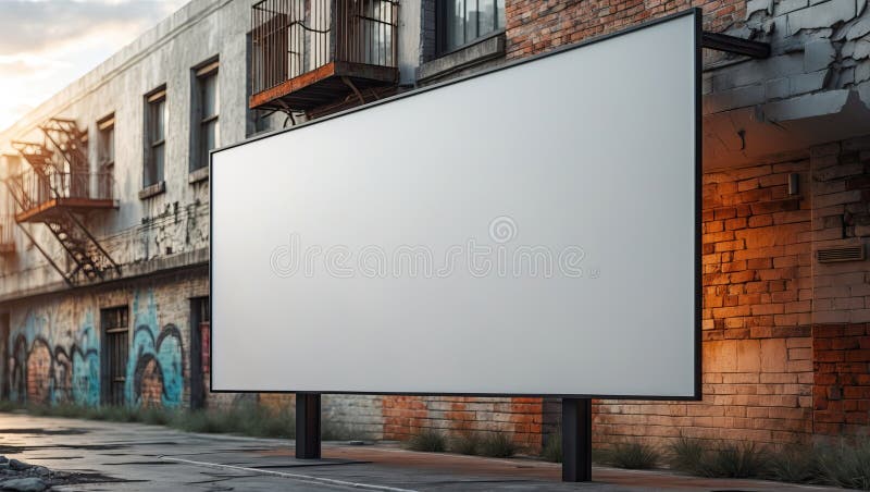 Large Blank Urban Billboard Ready for Your Advertising Mockup Stock ...