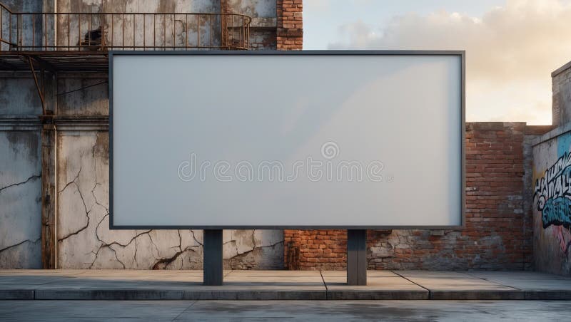Large Blank Urban Billboard Ready for Your Advertising Mockup Stock ...
