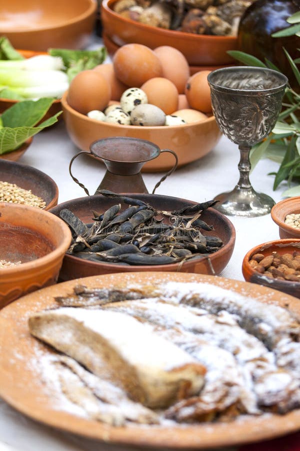 Preparing Ancient Roman Food Stock Image - Image of archaeology ...